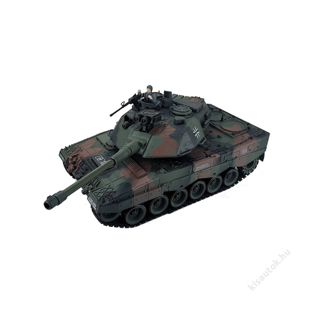BROTHER TANK Leopard 2 muanyaglövedékes távirányítós tank 46cm-es zöld ...