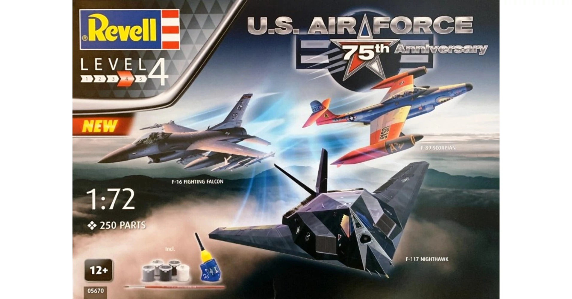 Revell 1:72 U.S. Air Force 75th Anniversary SET - MAKETT REPÜLŐGÉP