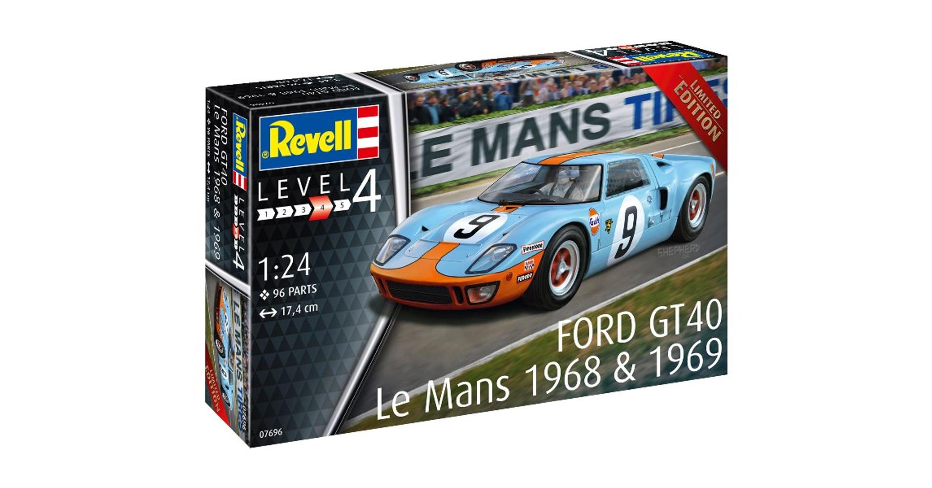 Revell 1:24 Ford GT40 Le Mans 1968 & 1969 Limited Edition autó makett ...