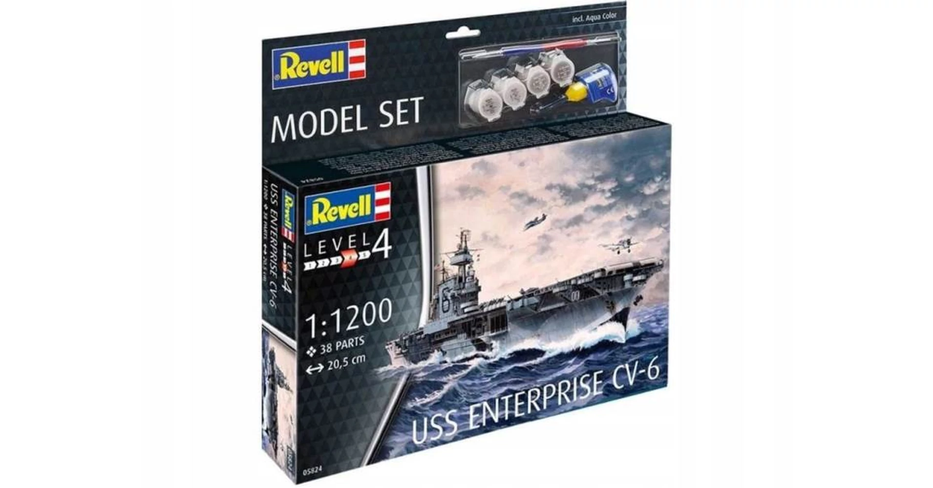 Revell 1:1200 USS Enterprise CV-6 SET hajó makett - MAKETT HAJÓ