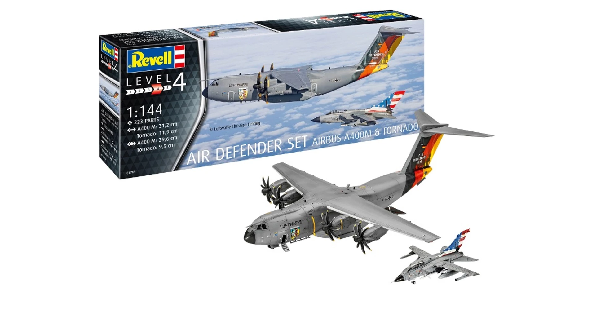 Revell 1:144 Air Defender Set (Airbus A400M - Tornado) repülő makett ...