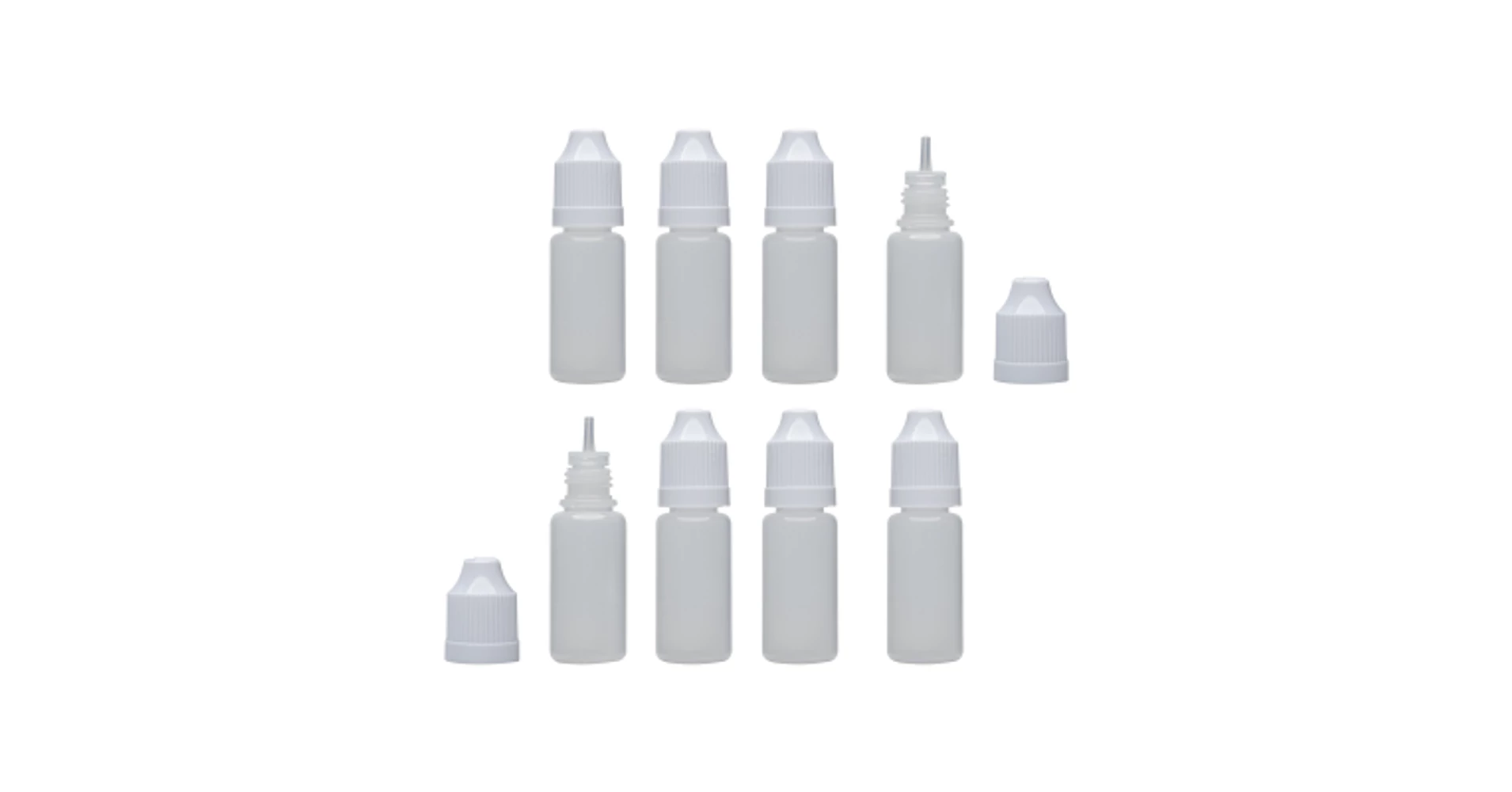 Muanyag 8 darab cseppentos palack 10ml-es - FESTŐ KELLÉKEK